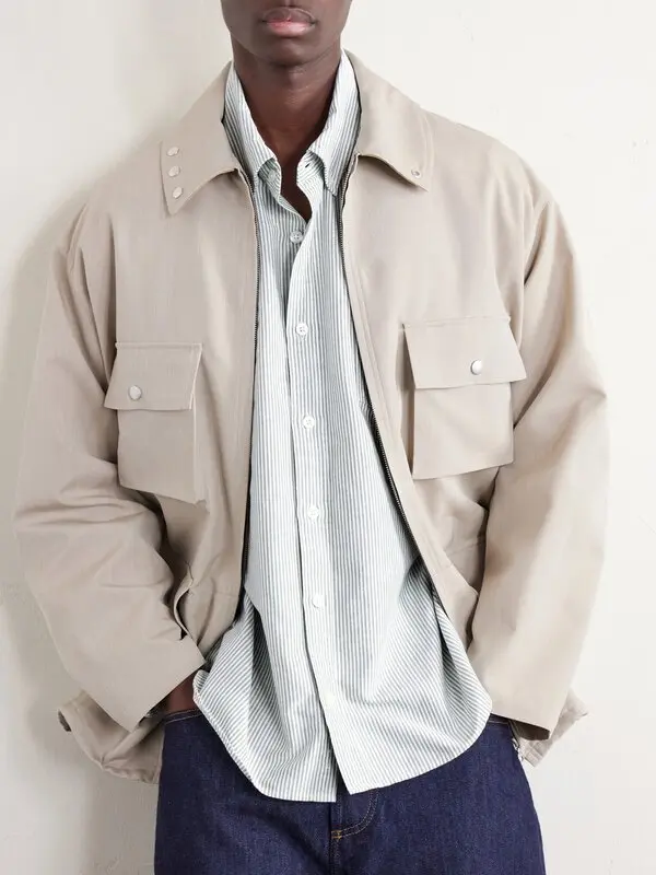 CORRIDOR Button-down Collar Striped Cotton Oxford Shirt