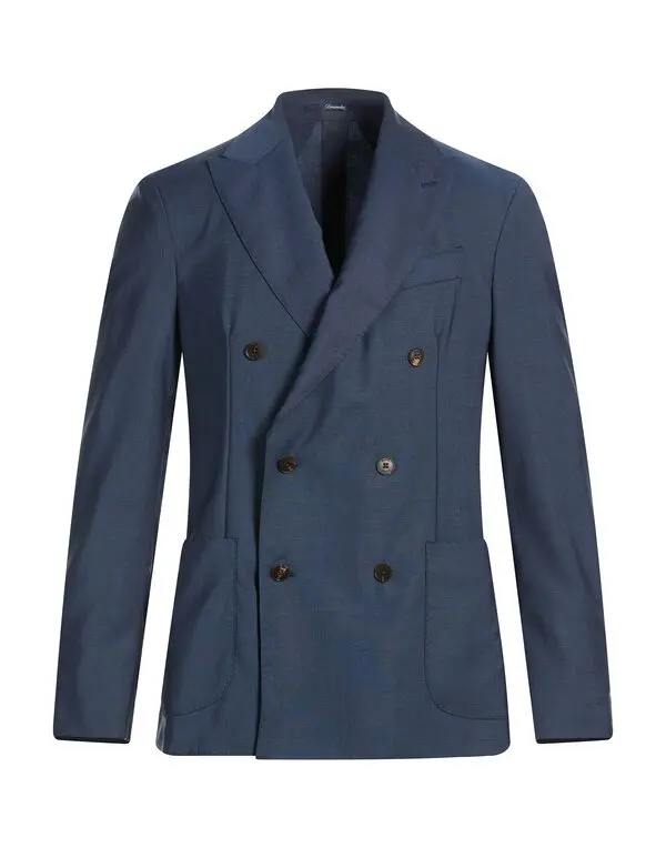 DRUMOHR Blazer Slate Size Virgin Wool, Mohair Wool