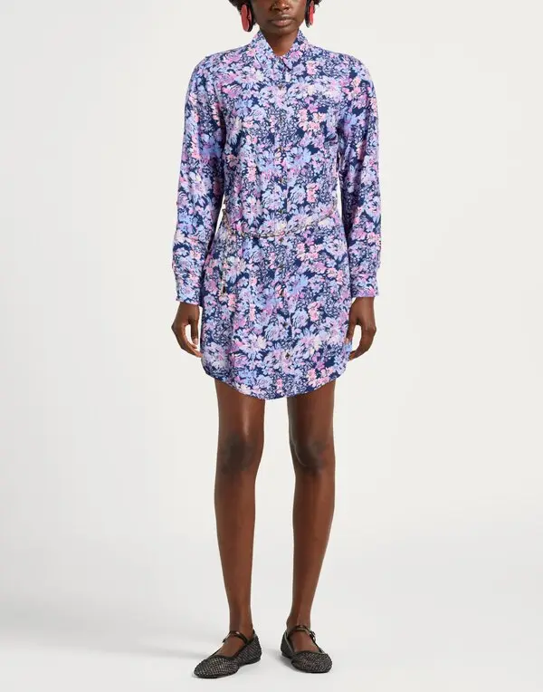 Guess Floral Print Viscose Shirt Dress
