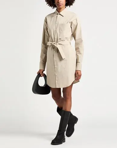Dsquared2 Mini Shirt Dress With Belt - Beige