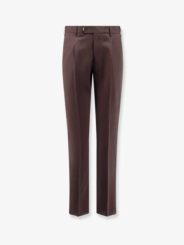 PT TORINO Virgin Wool Trousers - Brown