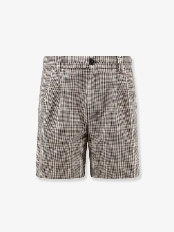 AMARANTO Madras Shorts - Beige