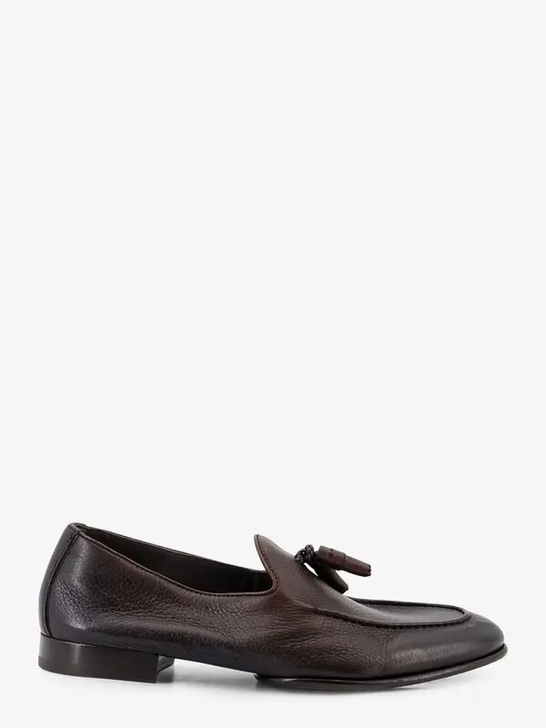 DOUCAL'S Daino Leather Loafers - Brown