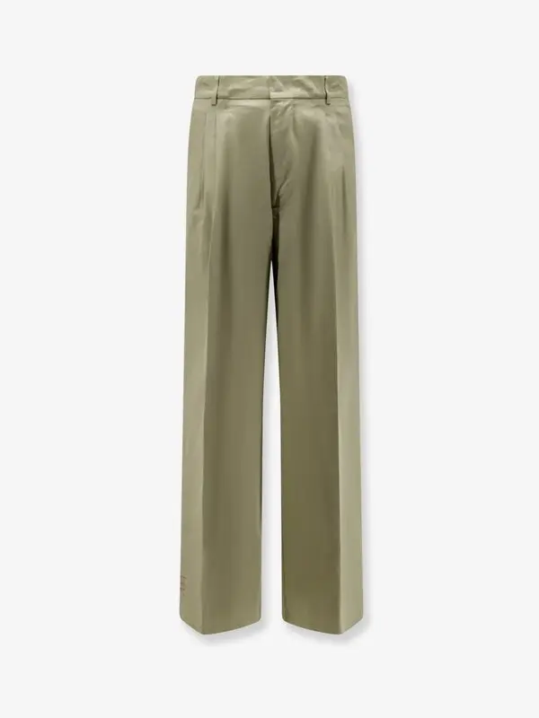 AMARANTO Cotton Trousers - Green