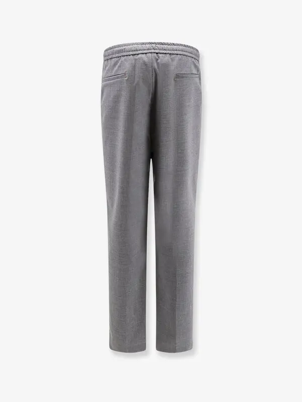 AMARANTO Virgin Wool Blend Trousers - Grey