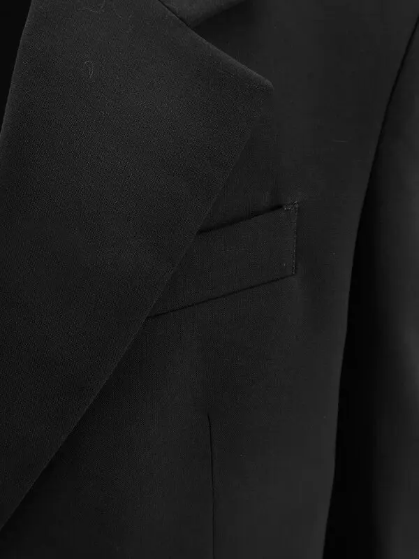 AMARANTO Virgin Wool Blend Blazer - Black
