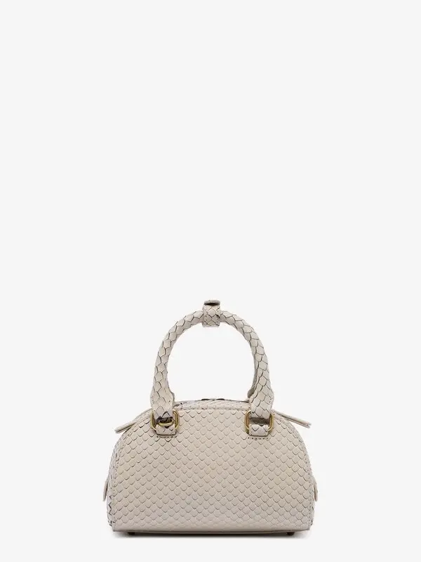 DIESEL® 1dr Dome Python Leather Crossbody Bag - Beige