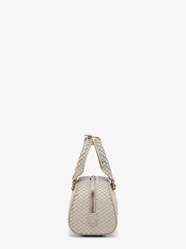 DIESEL® 1dr Dome Python Leather Crossbody Bag - Beige
