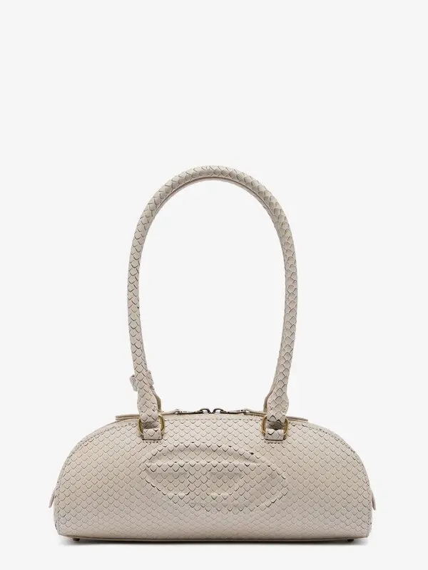 DIESEL® 1dr Python-effect Leather Shoulder Bag - Beige
