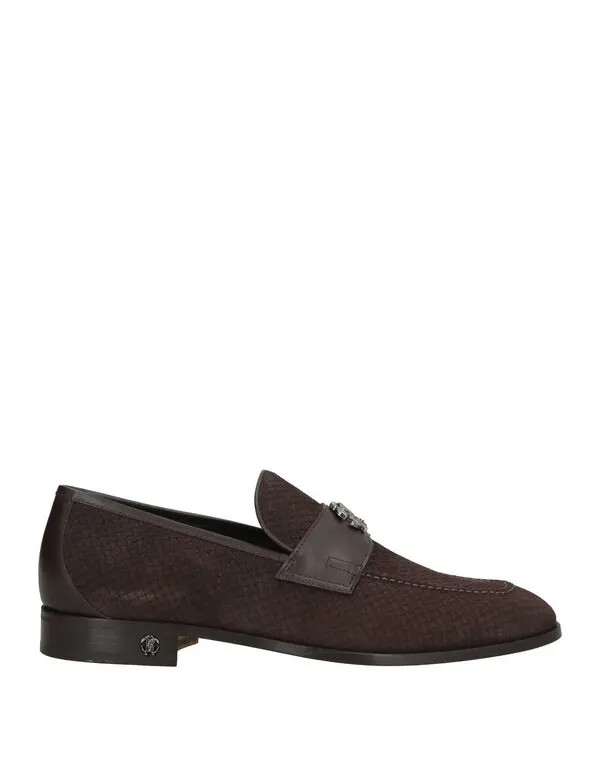 Roberto Cavalli Dark Leather Loafers