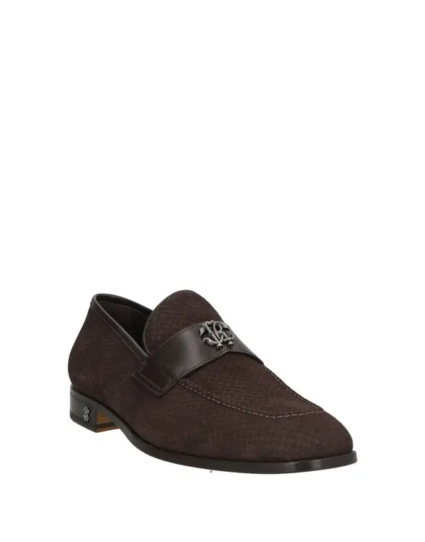 Roberto Cavalli Dark Leather Loafers