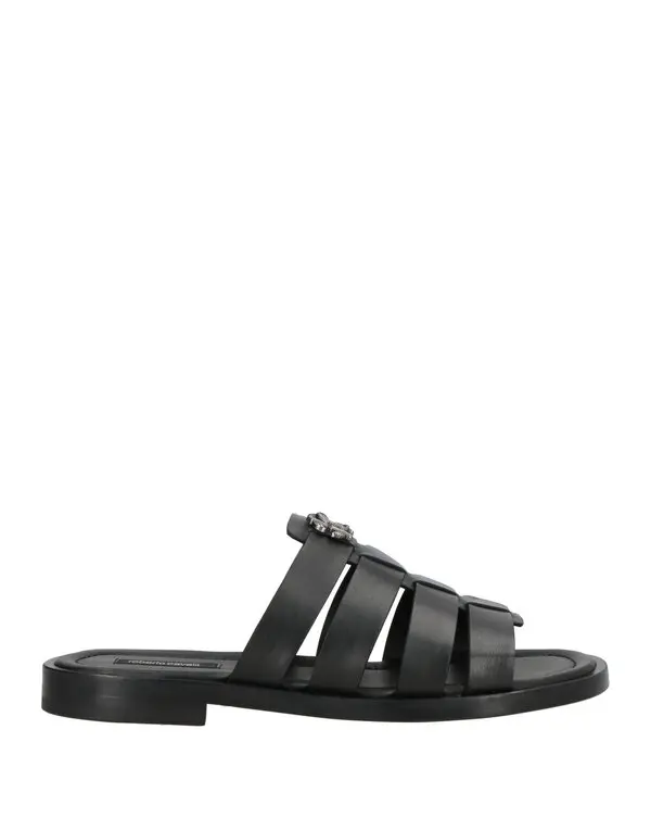 Roberto Cavalli Calfskin Sandals - Black