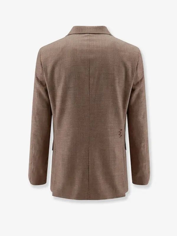 AMARANTO Virgin Wool Blend Blazer - Beige