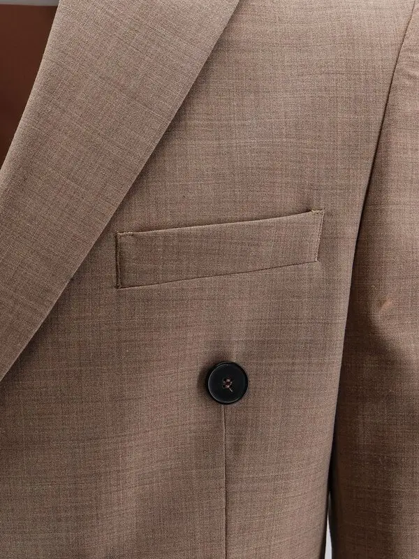 AMARANTO Virgin Wool Blend Blazer - Beige