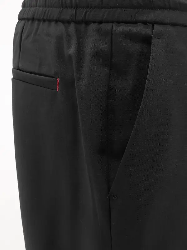 AMARANTO Virgin Wool Blend Trousers - Black