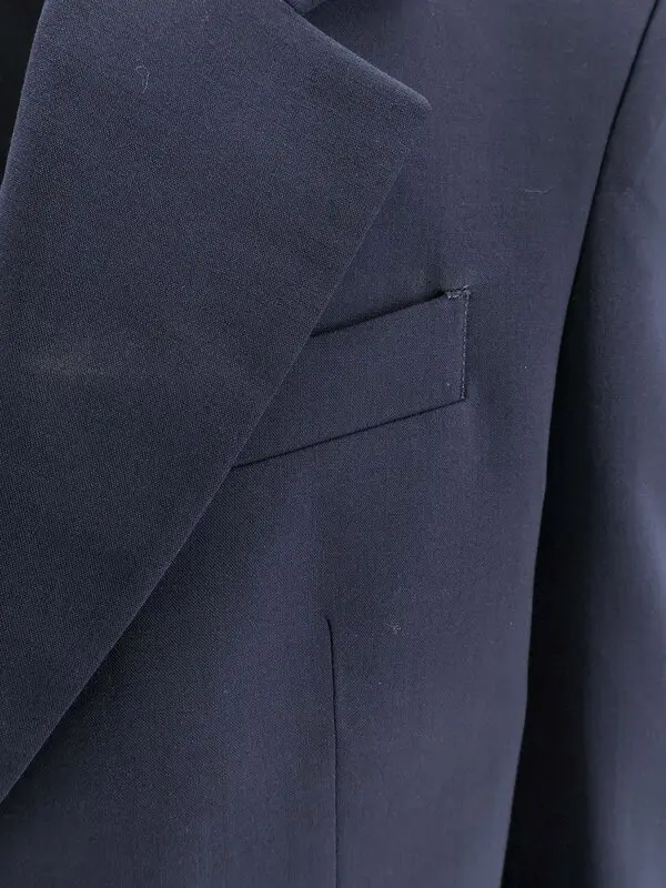 AMARANTO Virgin Wool Blend Blazer - Blue