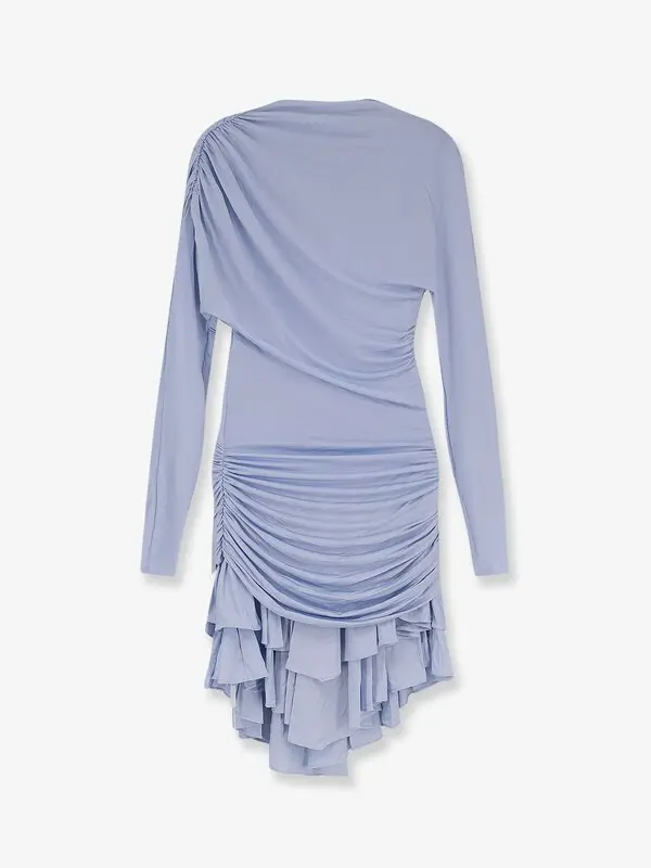 SELF-PORTRAIT Gathered Jersey Mini Dress