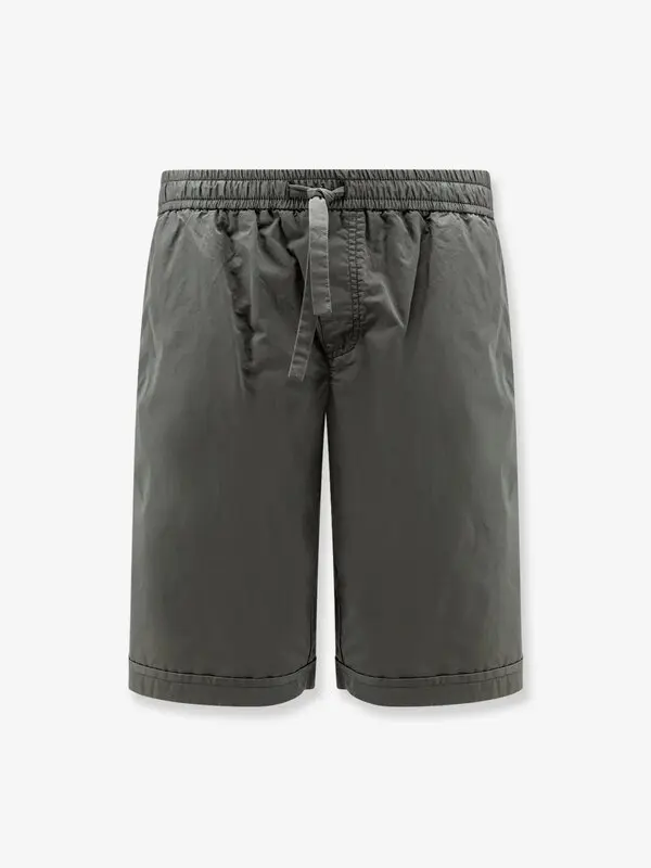 Dolce & Gabbana Cotton Shorts With Logo Detail - Green