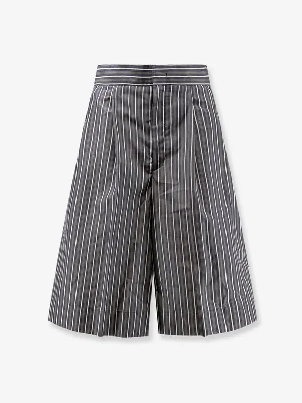 Soeur Striped Cotton Bermuda Shorts