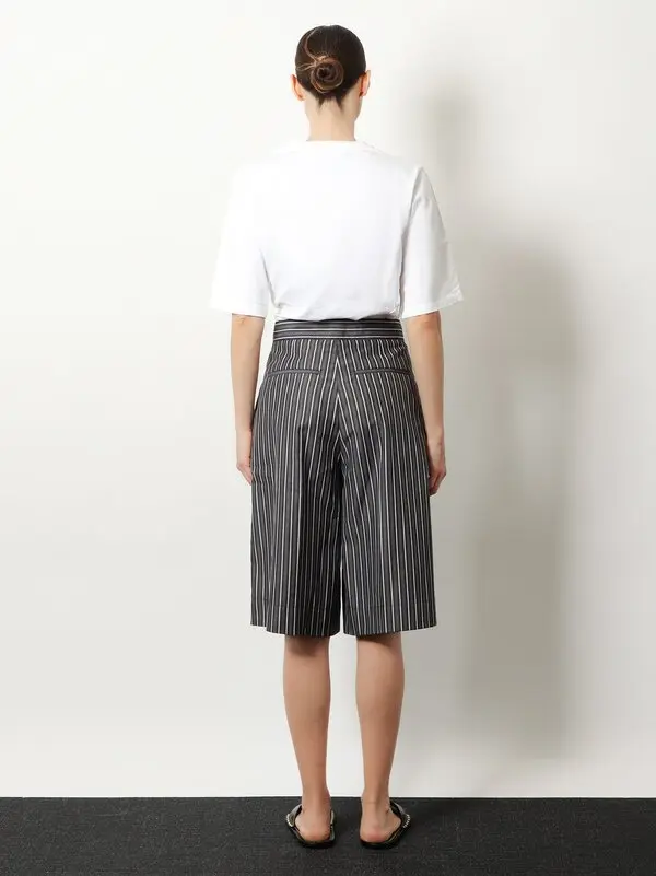 Soeur Striped Cotton Bermuda Shorts