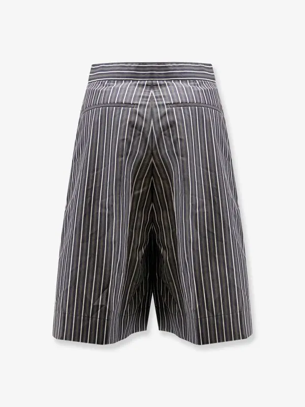 Soeur Striped Cotton Bermuda Shorts