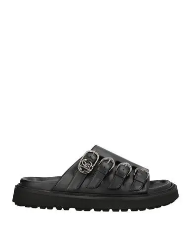 Roberto Cavalli Leather Slide Sandals