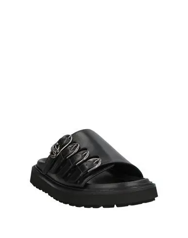 Roberto Cavalli Leather Slide Sandals
