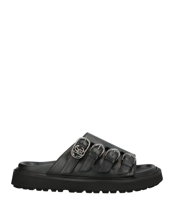 Roberto Cavalli Leather Slide Sandals