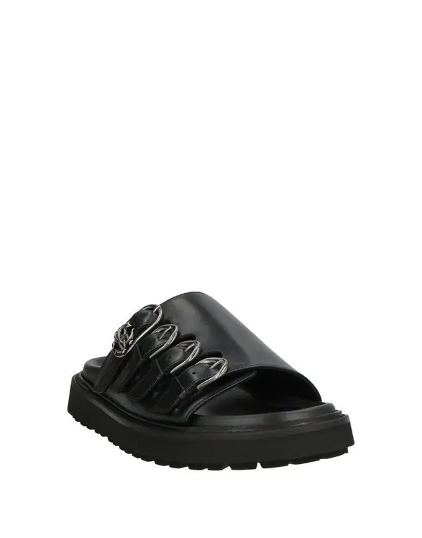 Roberto Cavalli Leather Slide Sandals