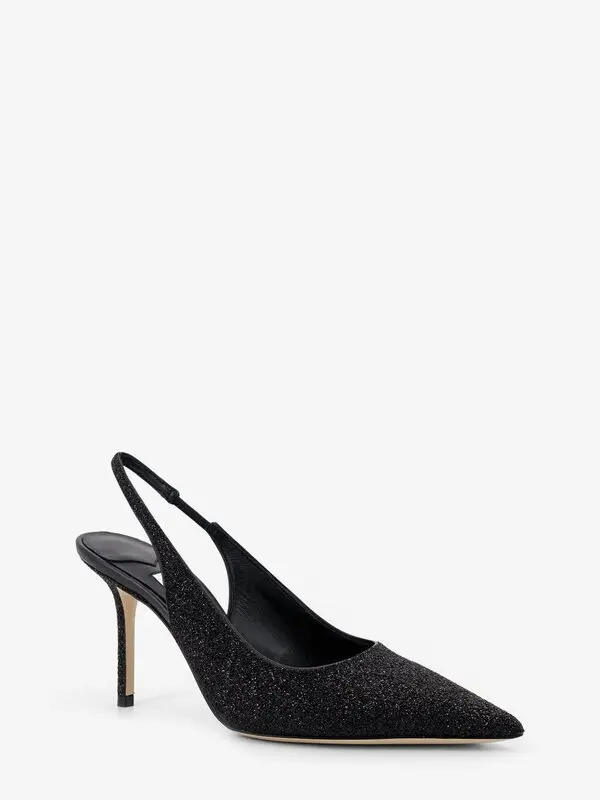 JIMMY CHOO Love Slingbacks With Glitter - Black