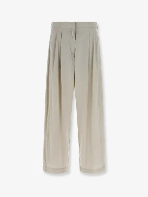 THE ROW Iven Wide Leg Trousers - Grey