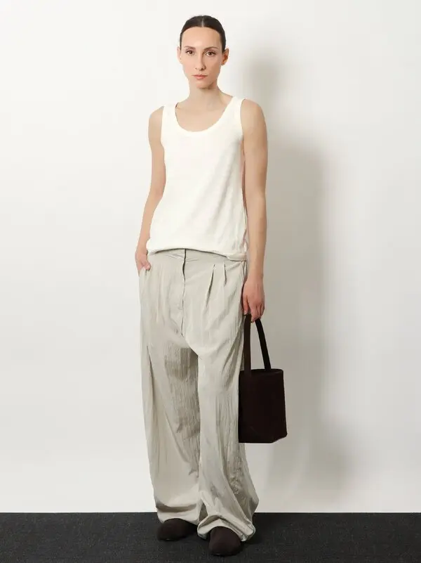THE ROW Iven Wide Leg Trousers - Grey