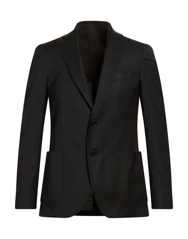 TOMBOLINI Blazer Size Virgin Wool, Viscose, Elastane - Black