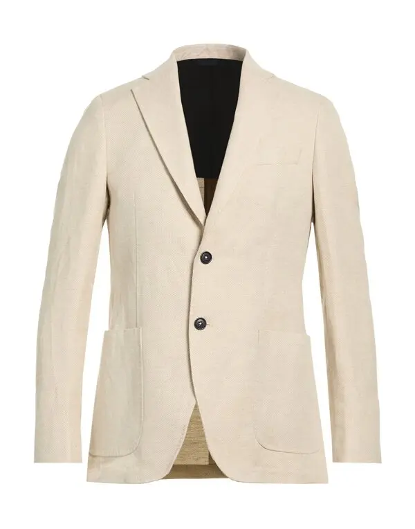 TOMBOLINI Blazer Size Linen, Cotton - Beige