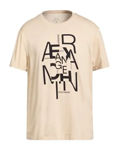 Armani Exchange T-shirt Midnight Size Pima Cotton - Beige