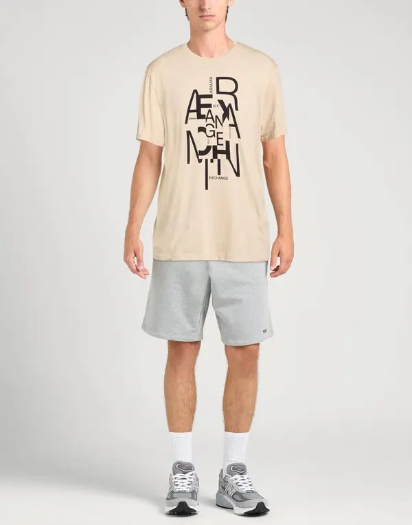 Armani Exchange T-shirt Midnight Size Pima Cotton - Beige