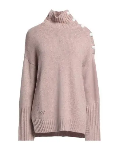 Zadig&Voltaire Cashmere Turtleneck Sweater With Button Detail - Pink