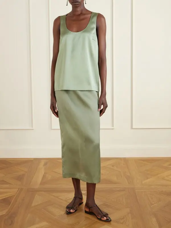 HEIRLOME Irene Silk-organza Maxi Skirt