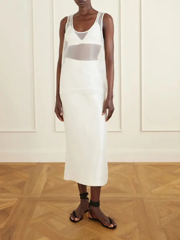HEIRLOME Elaine Silk-organza Tank Top