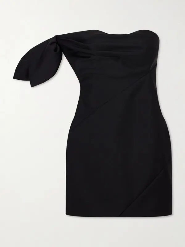 Givenchy Bow-detailed Wool And Mohair-blend Mini Dress