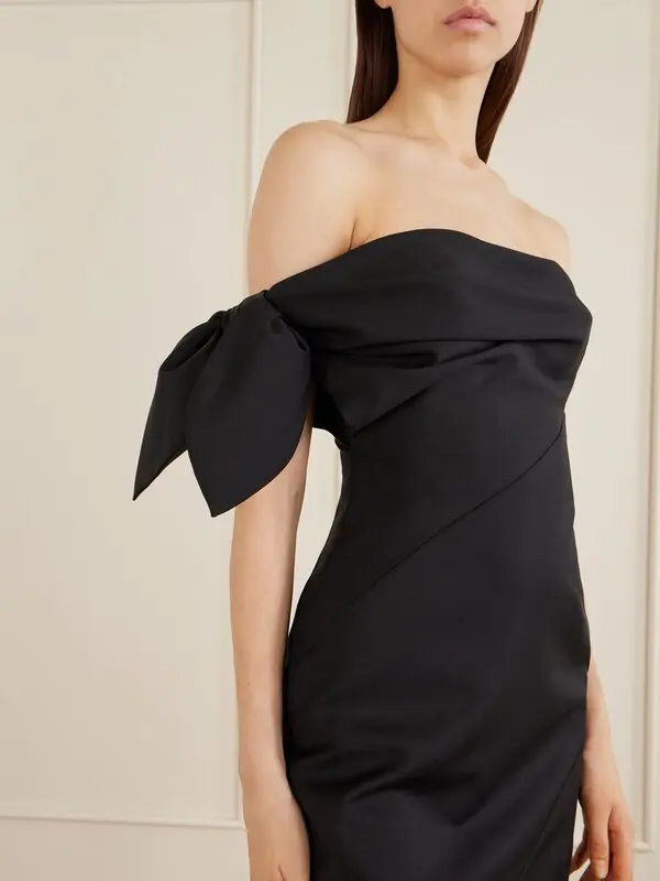 Givenchy Bow-detailed Wool And Mohair-blend Mini Dress