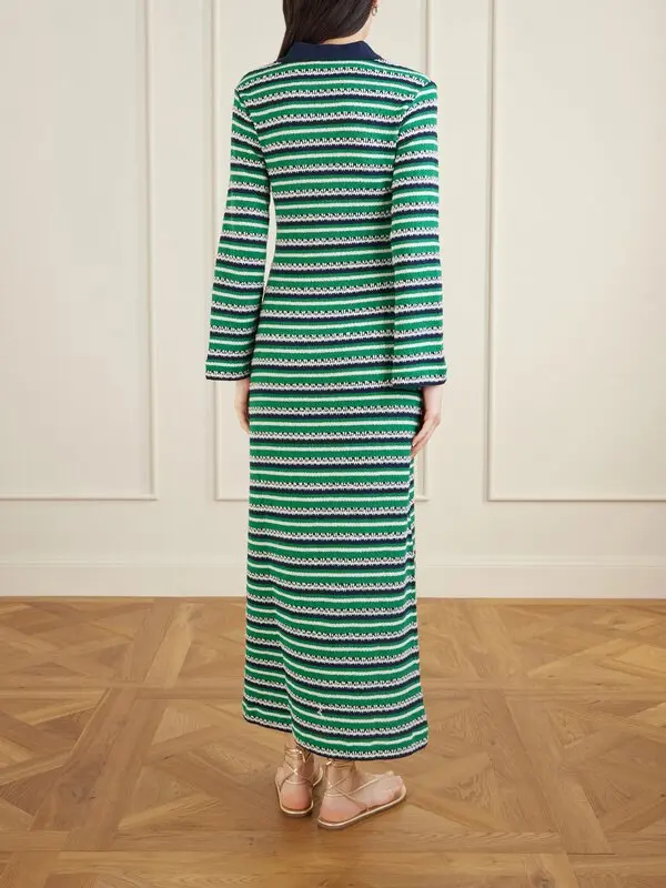 Simkhai Tegan Striped Stretch-cotton Cover-up