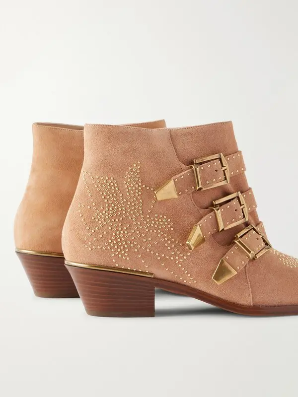 Chloé Susan Embellished Suede Ankle Boots