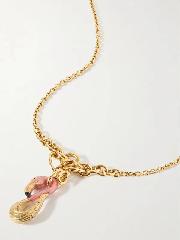 Chloé Gold-tone And Enamel Necklace