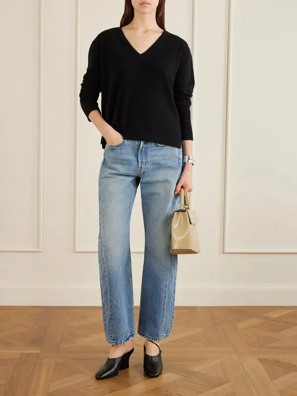 B Sides Slim Lasso High-rise Wide-leg Jeans