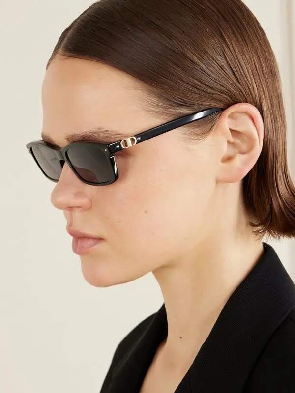 Dior Petit Cd S1i Rectangular Sunglasses - Black