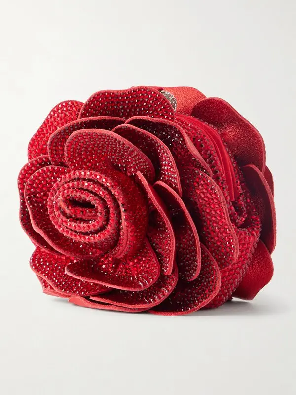Judith Leiber Soft Rose Crystal Clutch