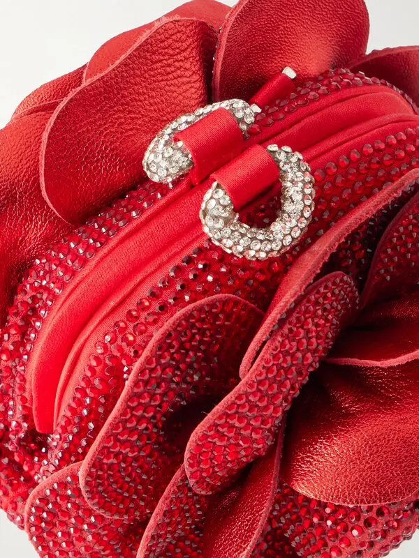 Judith Leiber Soft Rose Crystal Clutch