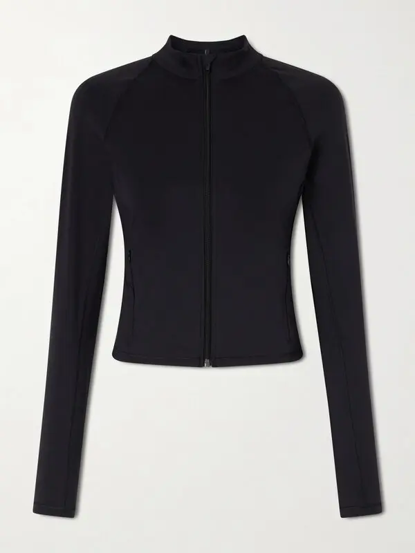 SKIMS Nike × Matte Mock-neck Full-zip Jacket - Black