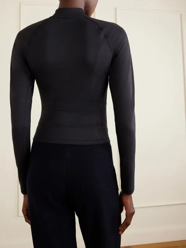 SKIMS Nike × Matte Mock-neck Full-zip Jacket - Black